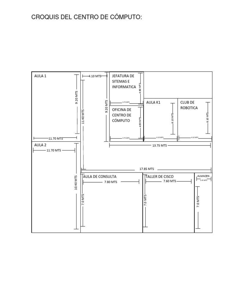 CROQUIS DEL CENTRO DE COMPUTO | PDF