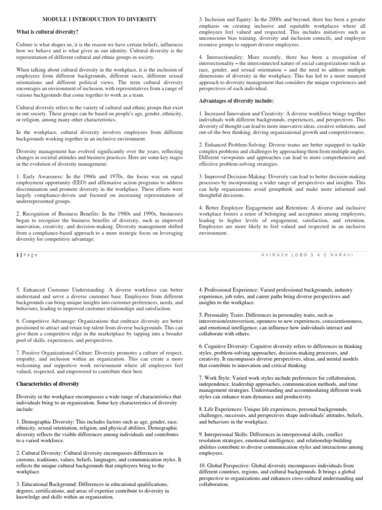 CDW I ST Chapter | PDF | Diversity (Business) | Creativity