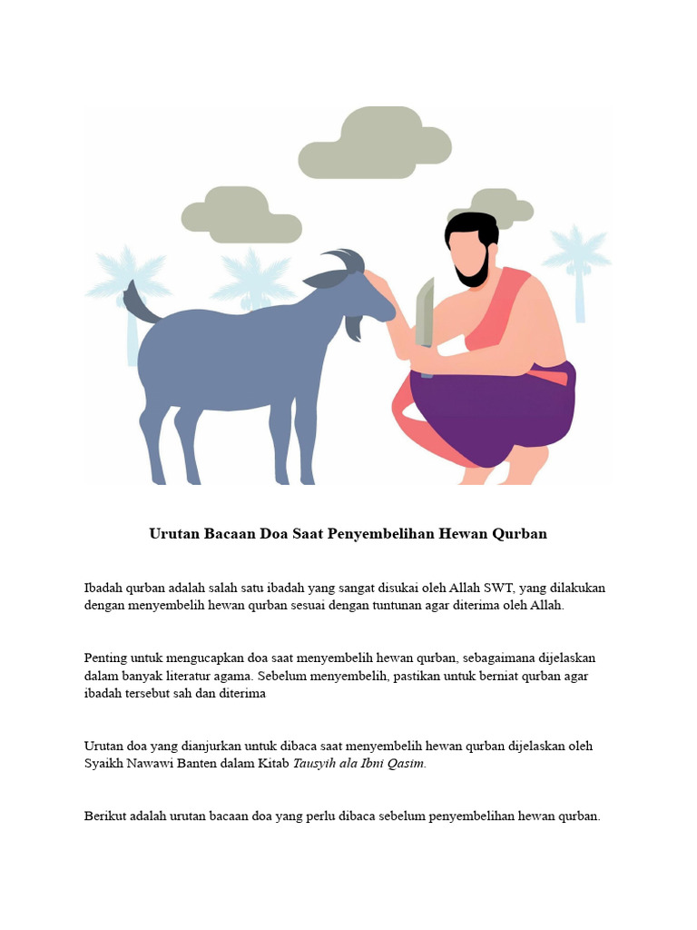 Doa Penyembelihan Hewan Qurban | PDF