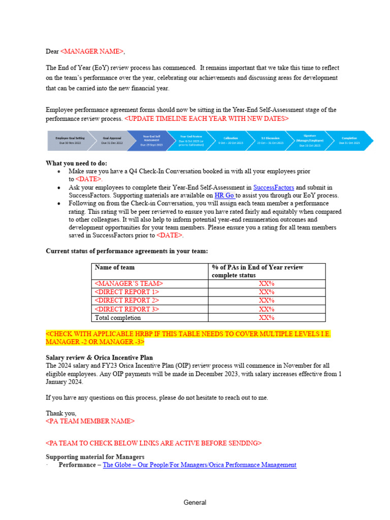 Year-End Self-Assessment Guidelines | PDF | Performance Appraisal | Salary