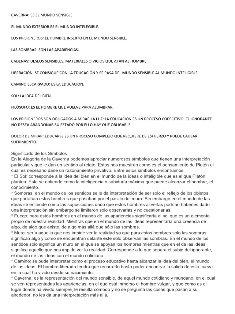 Significado de Los Simbolos | PDF | Platón | Conocimiento