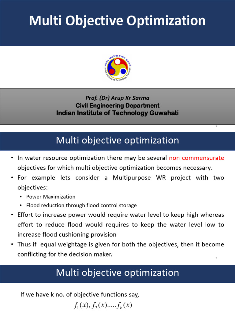 22 Multi Objective Optimization | PDF | Mathematical Optimization | Loss Function