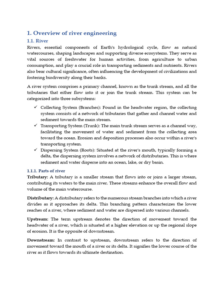River Engineering Overview | PDF | River | River Delta