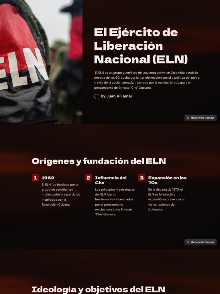 El Ejercito de Liberacion Nacional ELN | PDF | Guerra de guerrillas | Che Guevara