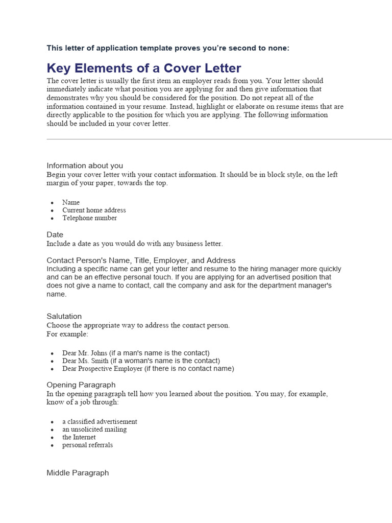 This Letter of Application Template Proves You | PDF | Proofreading | Résumé