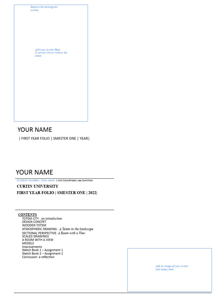 Assignment 3 Folio Template - 2023 2 | PDF | Drawing | Design