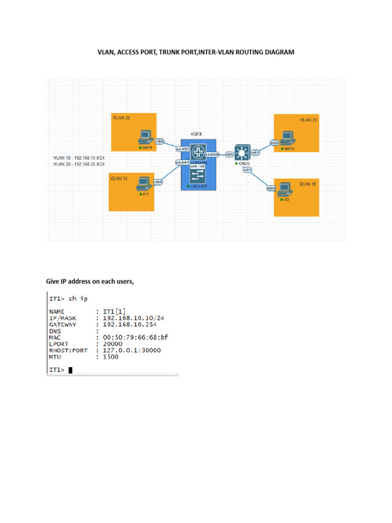 VLAN and Inter-VLAN Routing Guide | PDF | Home & Garden | Technology & Engineering
