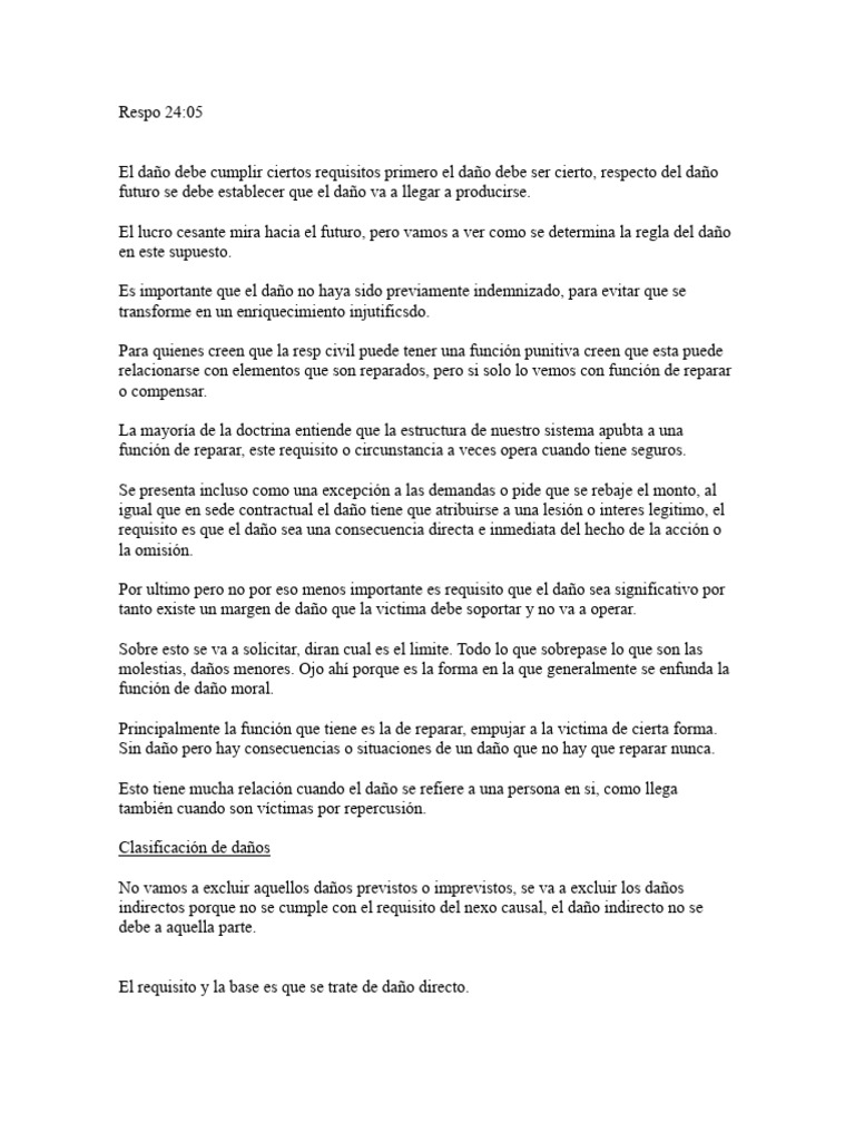 Respo 24 | PDF | Daños y perjuicios | Causalidad (Ley)