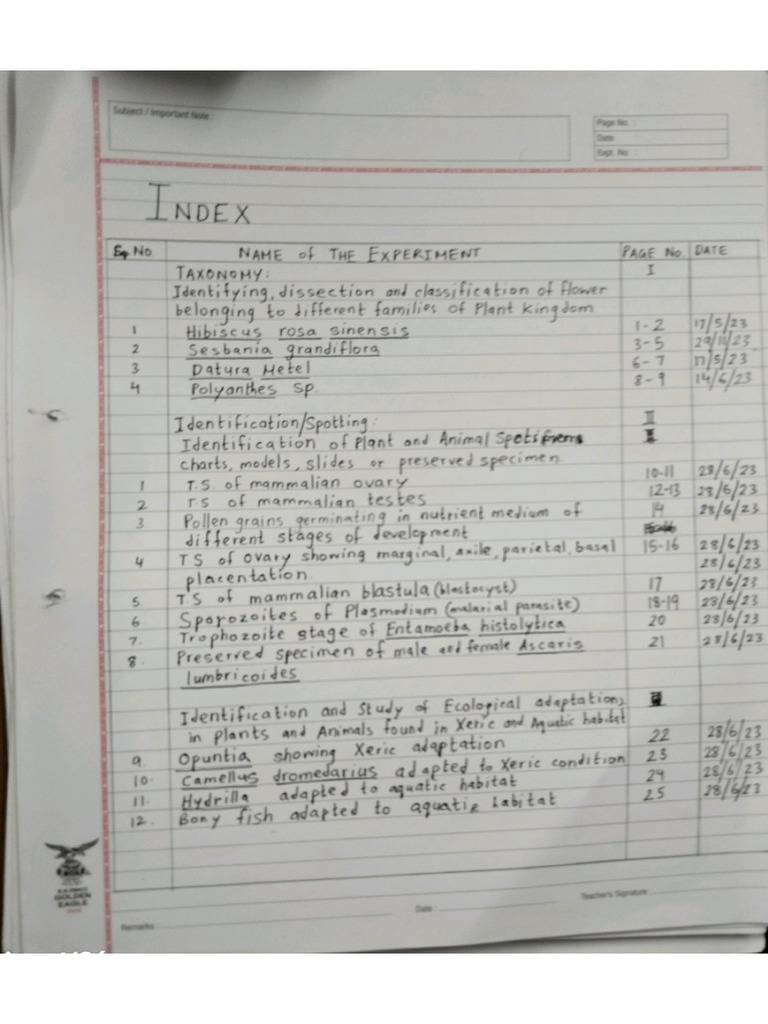 Biology Lab Manual | PDF