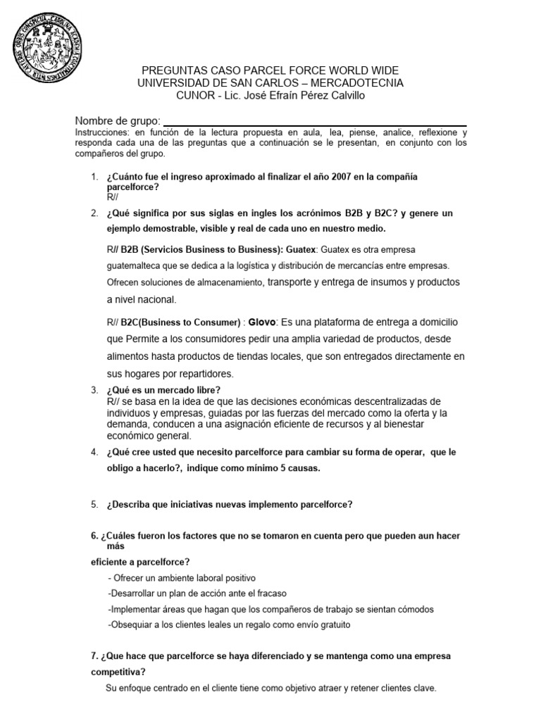 Estrategias de Parcelforce para Competitividad | PDF | Business | Economias