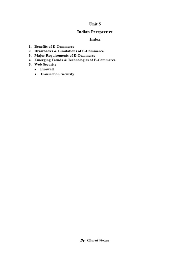E-Comm Unit - 5 | PDF | Computer Security | Security