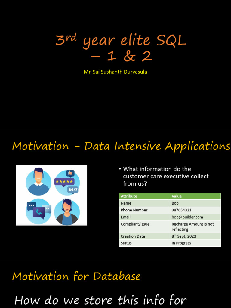3rd Year Elite SQL 1&2 | PDF | Databases | Sql