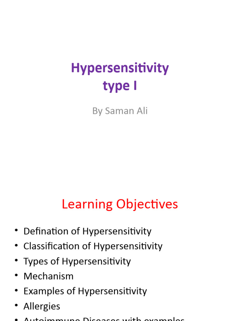 Understanding Type I Hypersensitivity | PDF | Allergy | Immune System