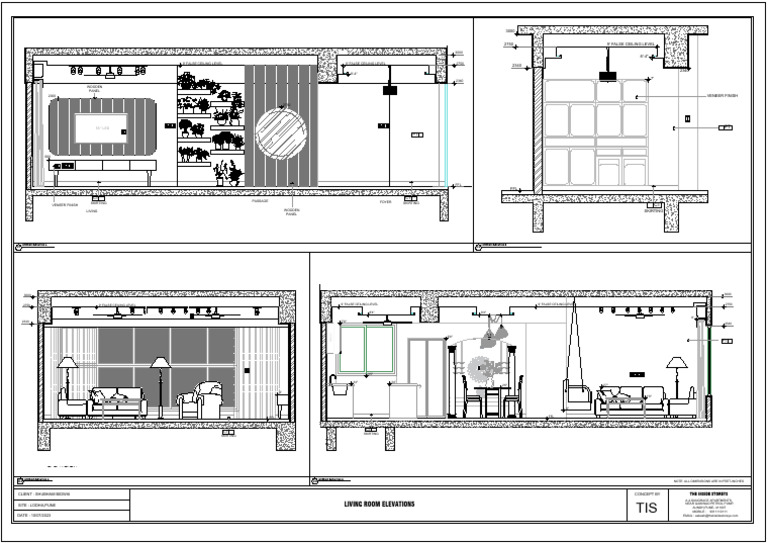 LIVING ROOM ELEVATIONS | PDF