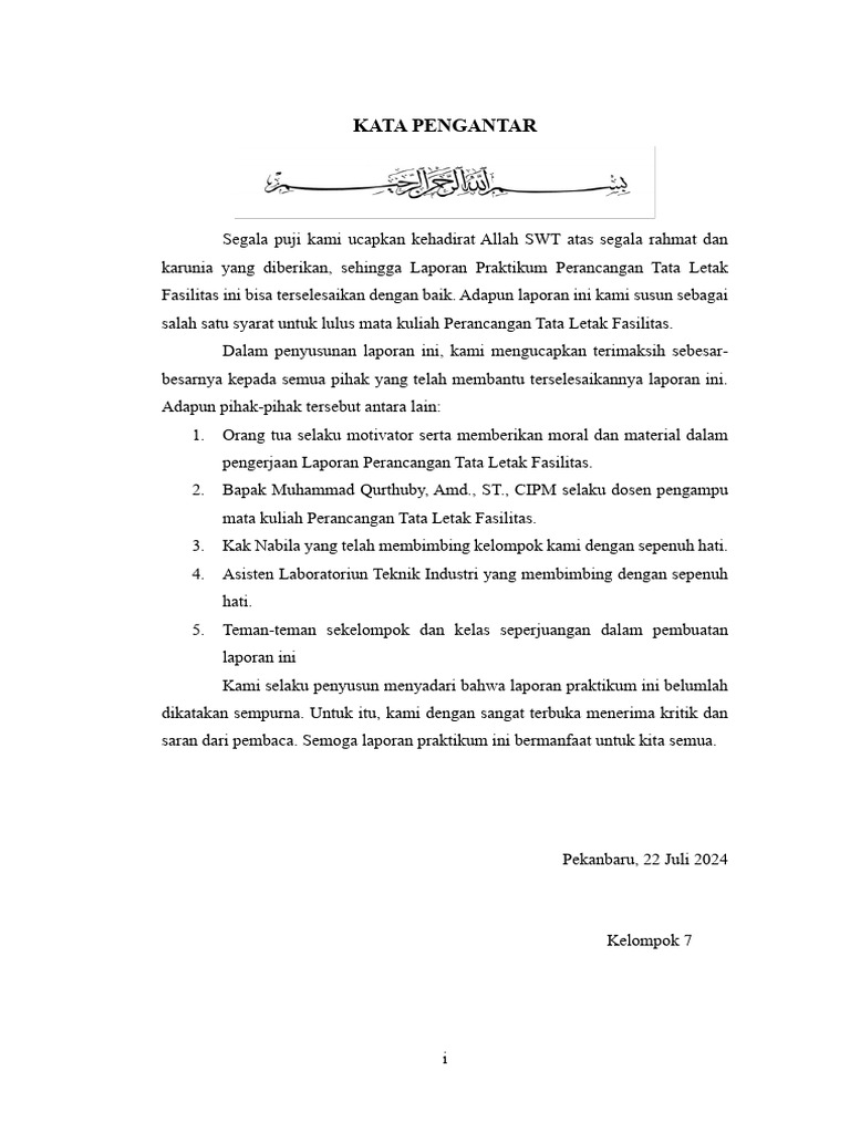 Laporan PTLF Kel 7 | PDF