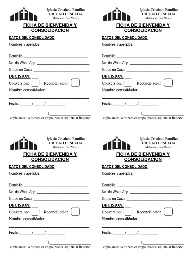 Ficha de Consolidacion para Eventos | PDF