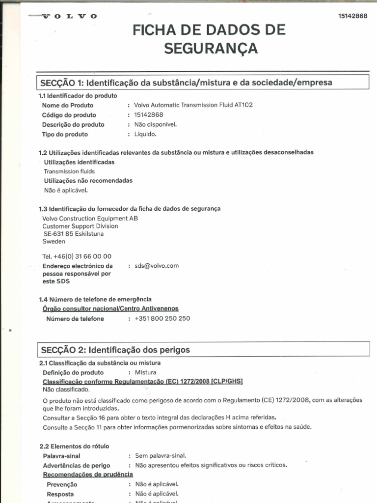 Volvo Altomatic Trasnmission Fluid at 102 | PDF