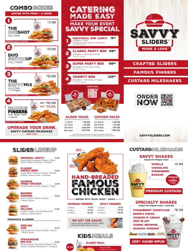 Savvy-Sliders-Print-Menu-1_8_24-1 | Download Free PDF | Sauce | Ketchup