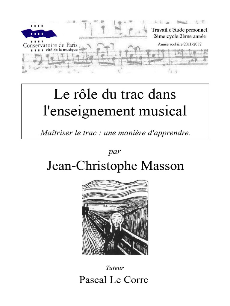 Maîtriser le trac en enseignement musical | PDF | Programmation neuro ...