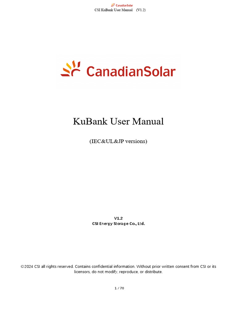 KuBank User Manual - V1.2-2024.5.17 | PDF | Electrical Wiring | Safety