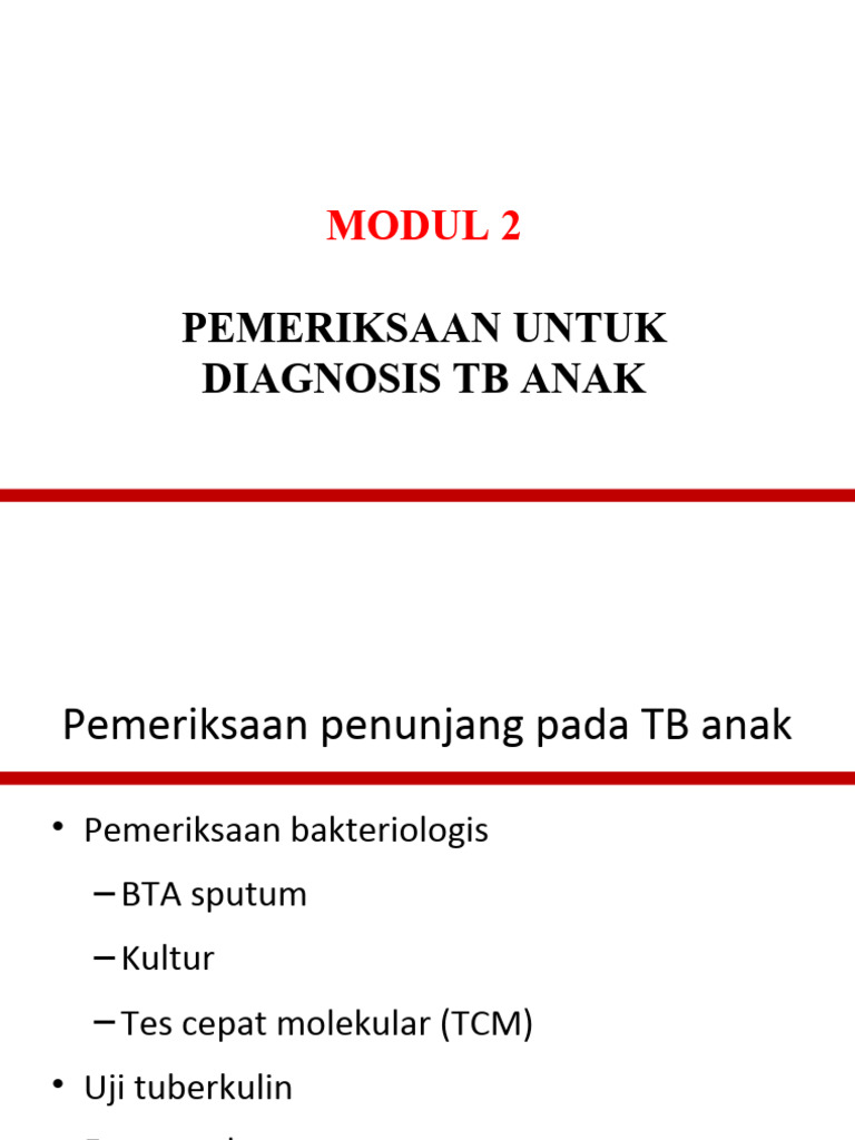 (Fifi) Pemeriksaan Untuk Diagnosis TB Anak | PDF