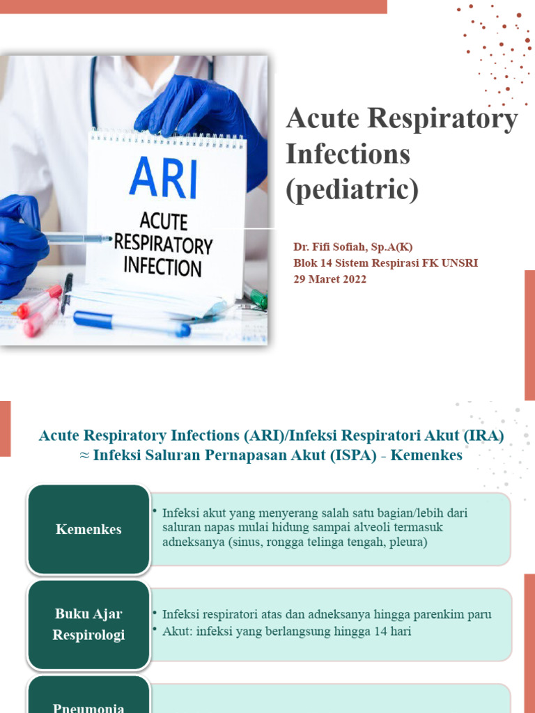 (FS) Acute Respiratory Infections (ARI) | PDF | Pneumonia | Cough