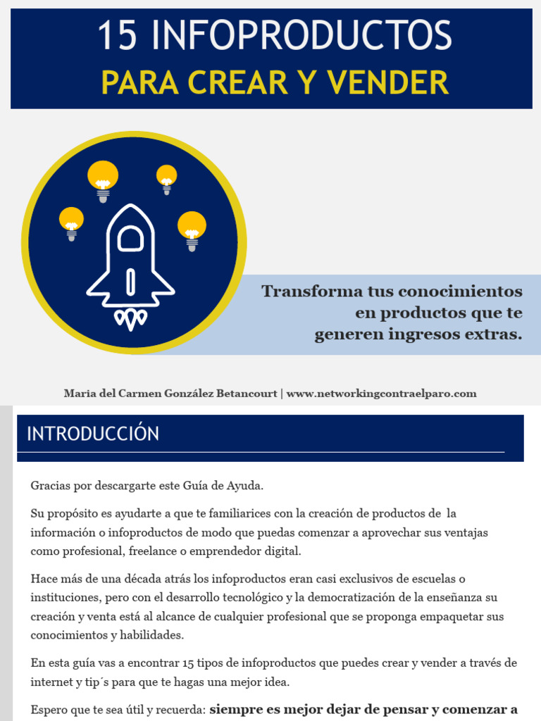 Guia 15 Infoproductos Que Puedes Crear y Vender | PDF | Blog ...