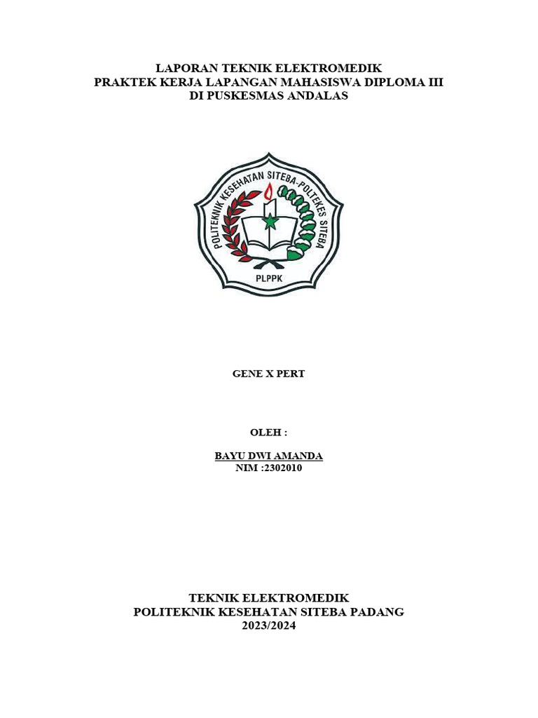 LAPORAN PKL PUSKESMAS ANDALAS BAYU DWI AMANDA | PDF