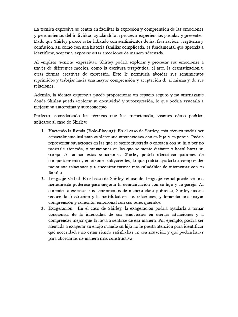 Caso de Shirley | PDF | Las emociones | Ira