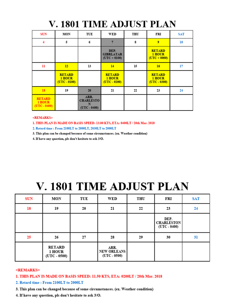V.1801 Time Adjust Plan | PDF | Spacetime