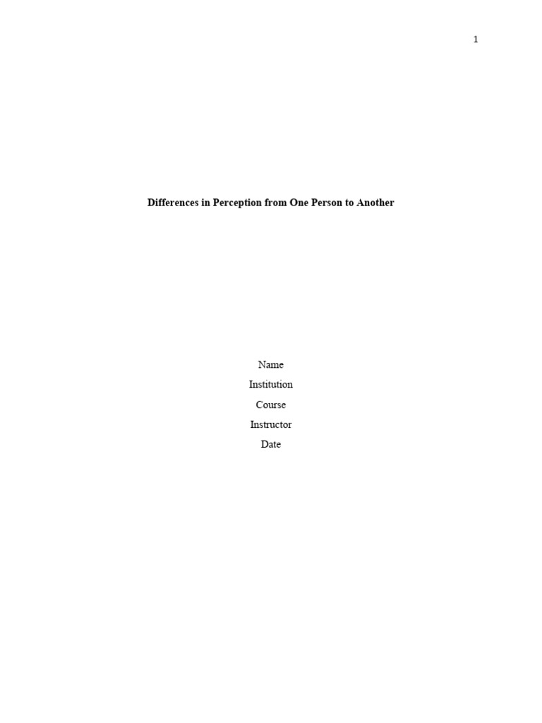 Perception Pdf Perception Senses