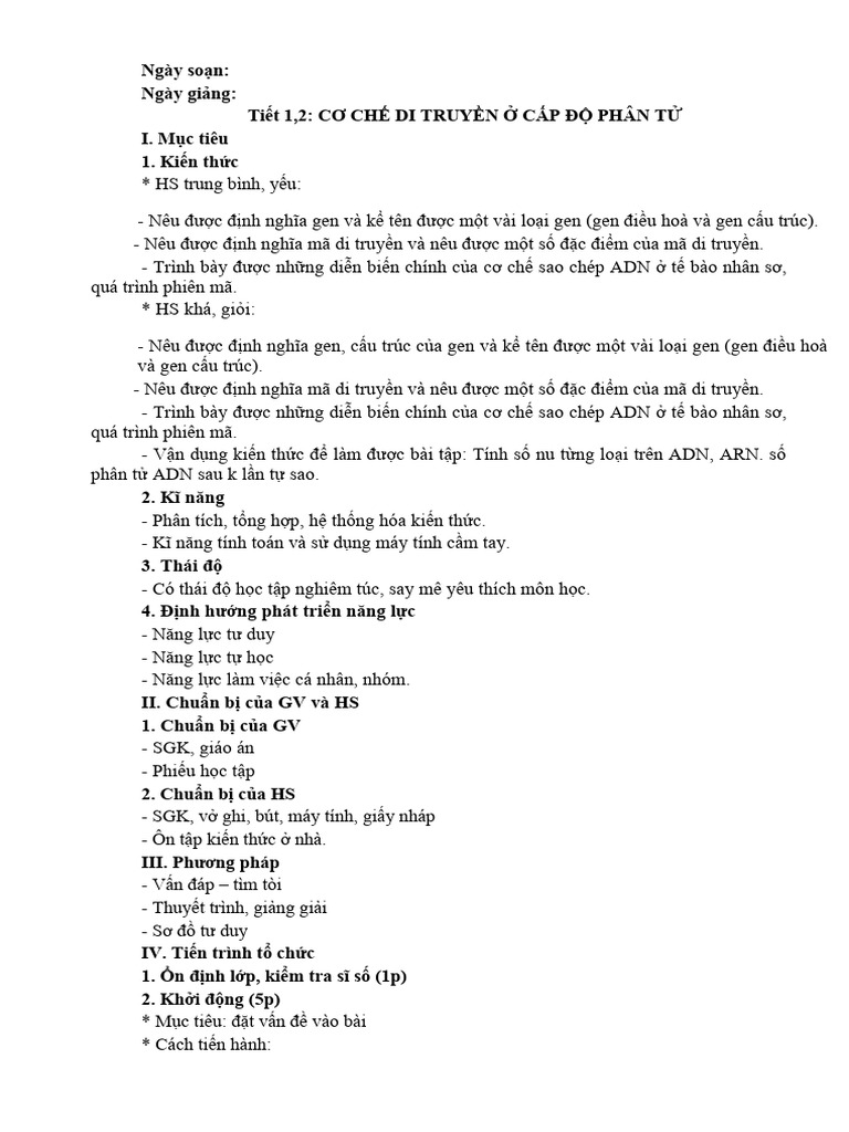 Chuyen de Co Che Di Truyen Phan Tu | PDF