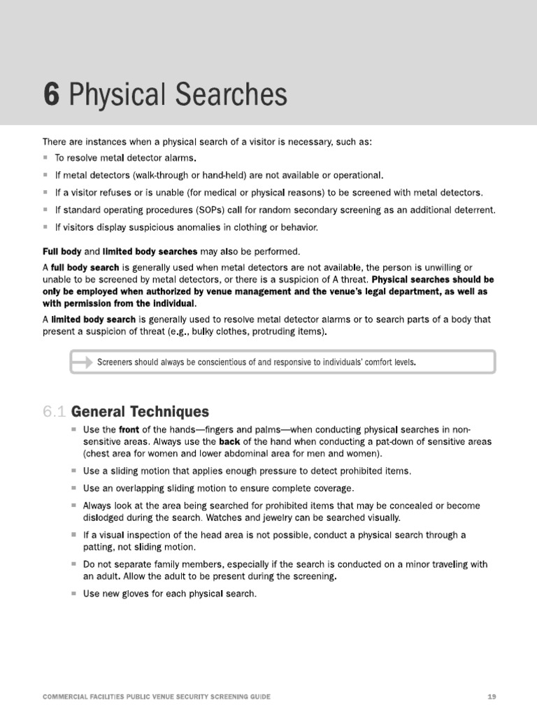 Physical Searches | PDF