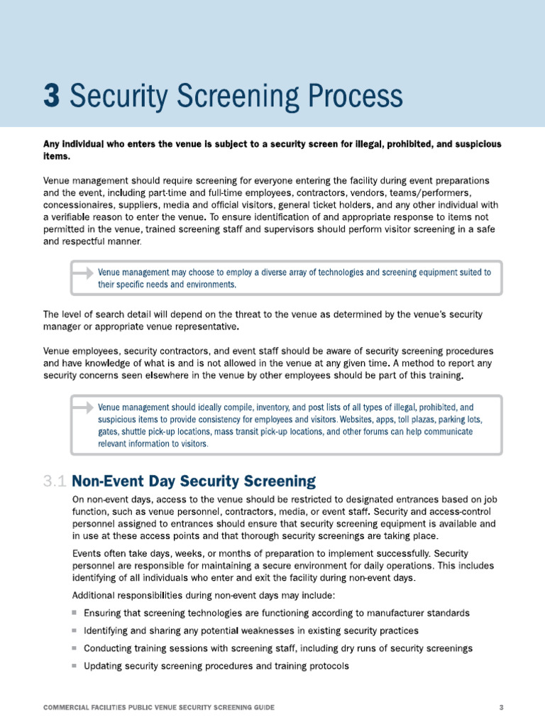 Security Screening Process | PDF