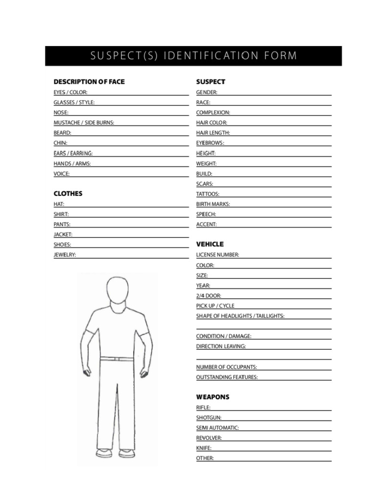 Suspect ID Form | PDF