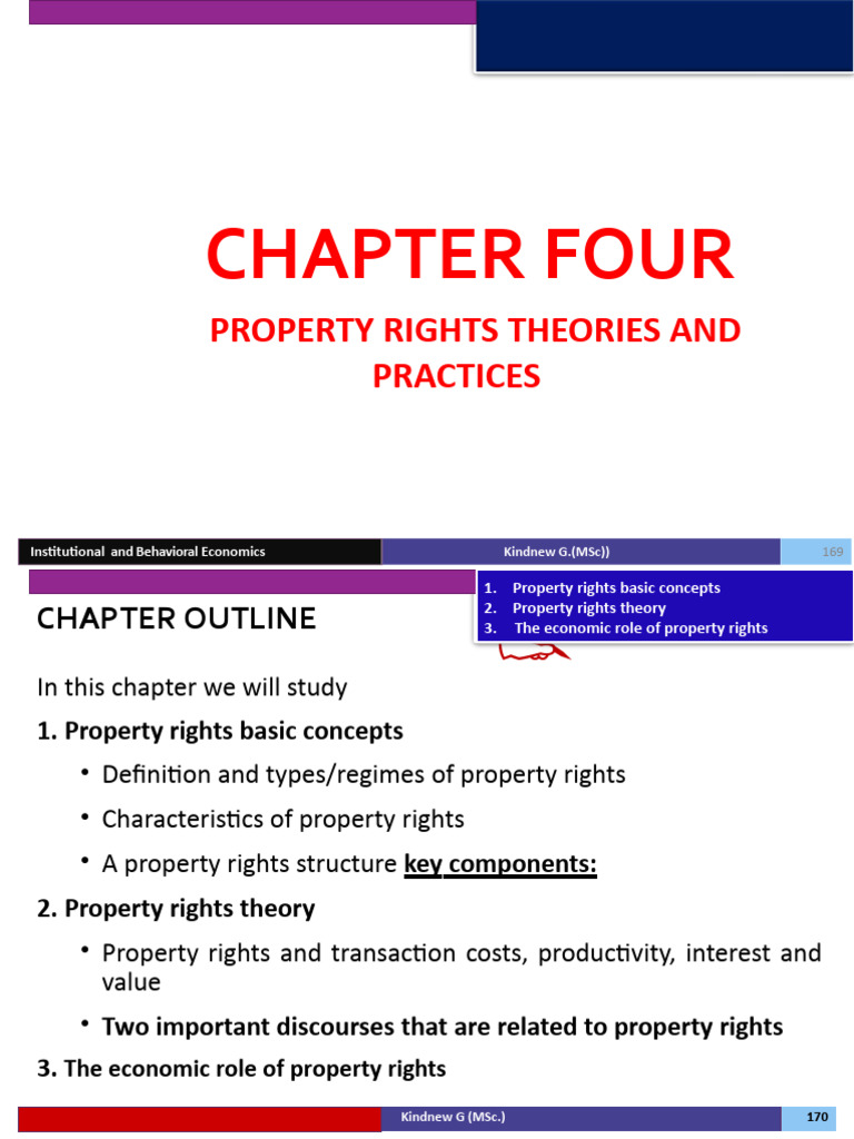 Institutional & Behavioral Eco Ch4 | PDF | Institution | Property