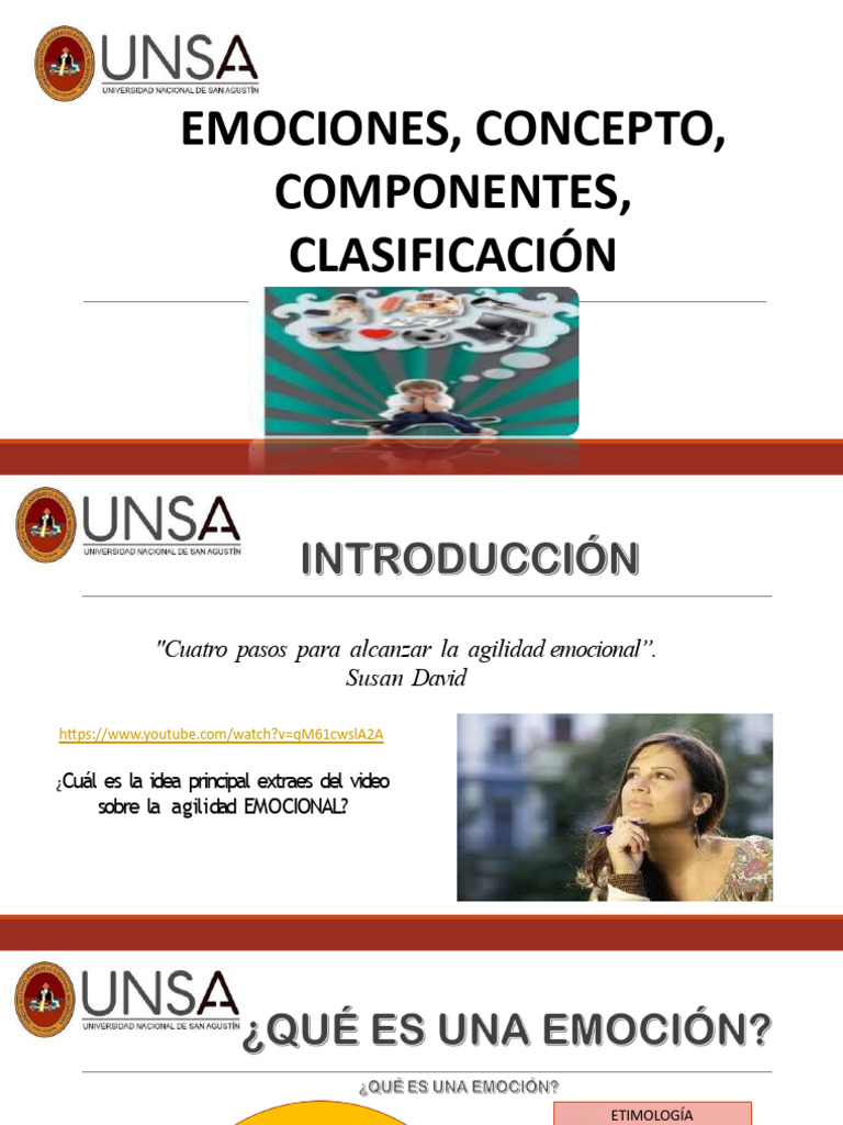 Emociones, Concepto, Componentes, Clasificación | PDF | Las emociones ...