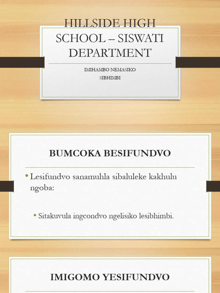 Sibhimbi - Egcse Hillside | PDF | Religion & Spirituality