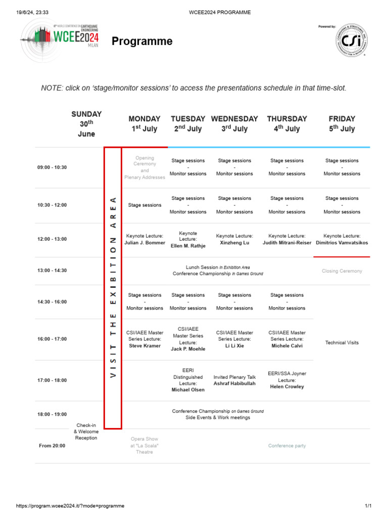 WCEE2024 PROGRAMME | PDF
