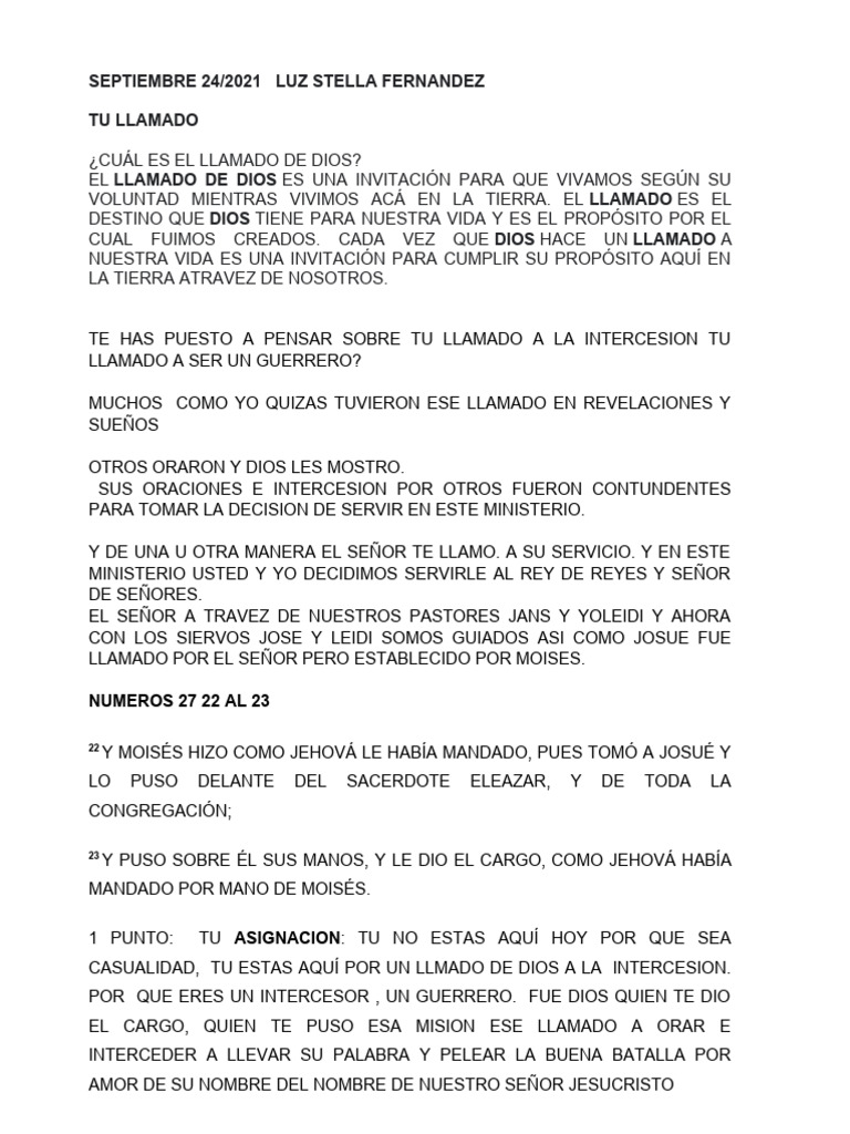 Tu Llamado | PDF | Intercesión | Jonás