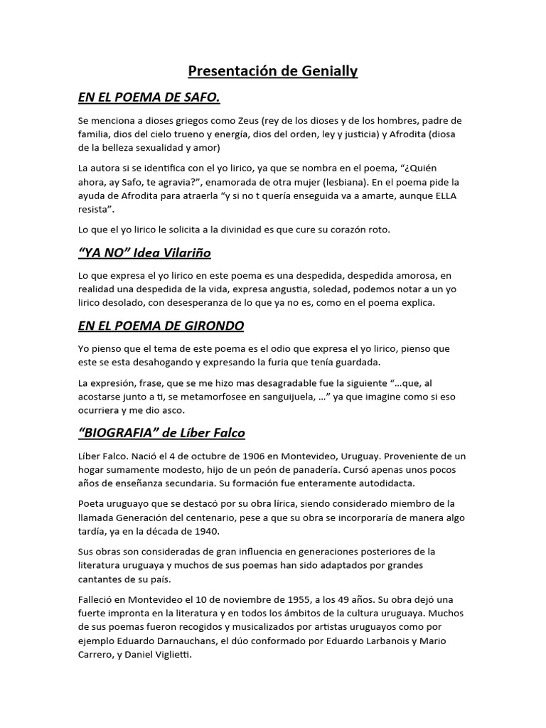 Presentacion Genially | PDF | Metro (poesía)