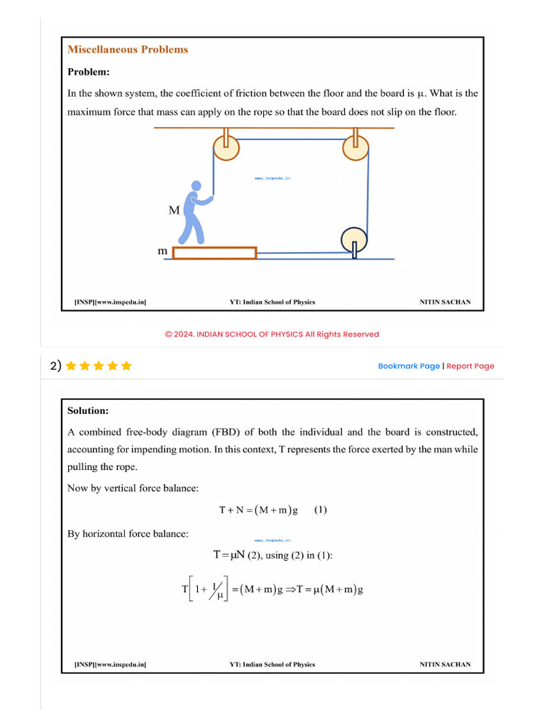 PROBLEMS | PDF | Friction | Materials Science