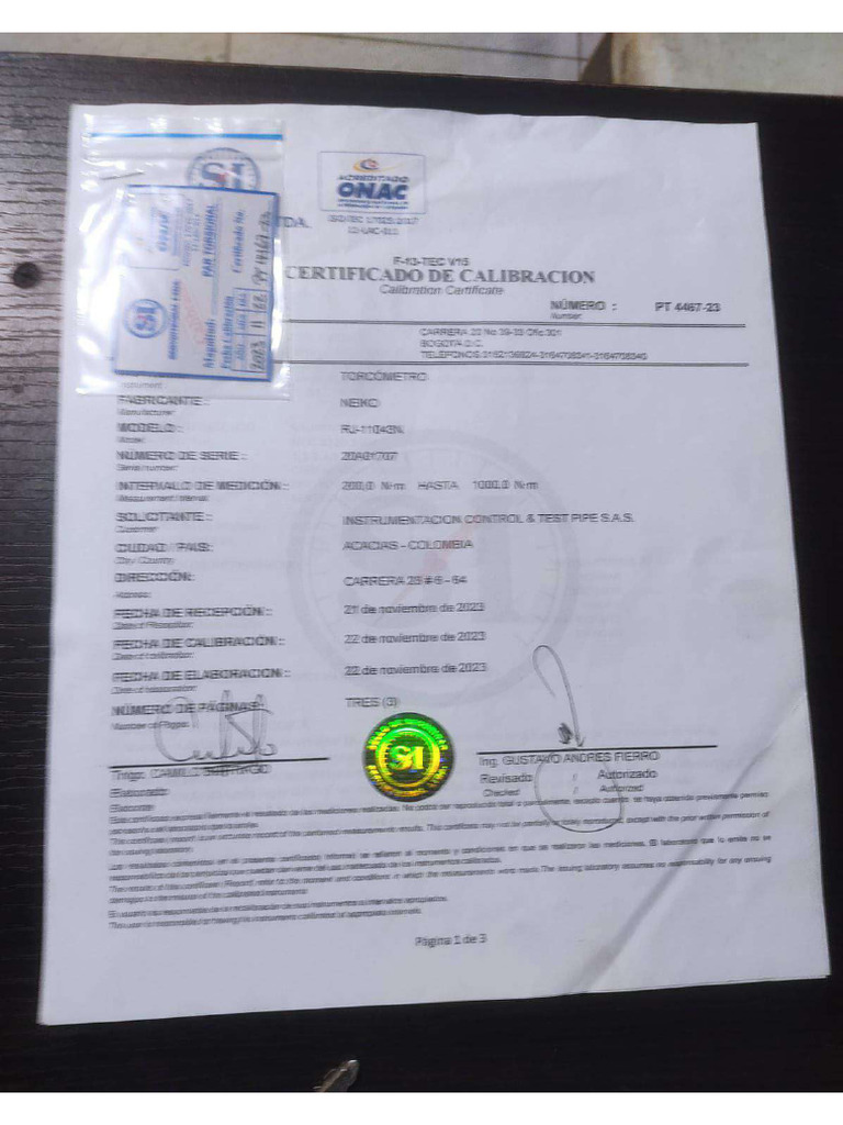 Certificado Torque | PDF