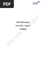 Csec Math Plan (2024-2025) A | PDF