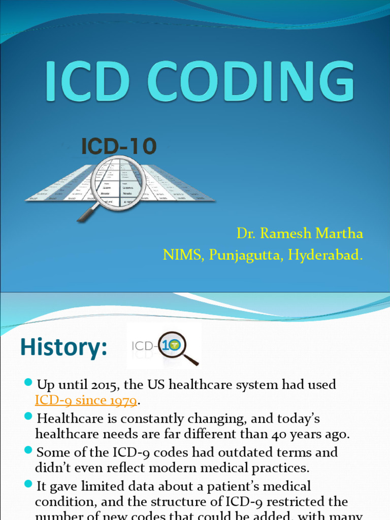 ICD 10 Presentation | PDF | Health Care | Health Economics