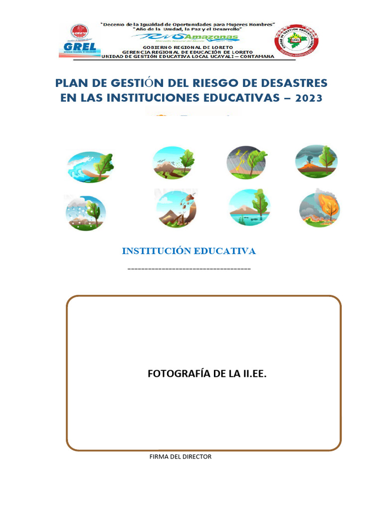 Modelo de Plan de GRD Valido 2023 | PDF | Radiación | Relámpago