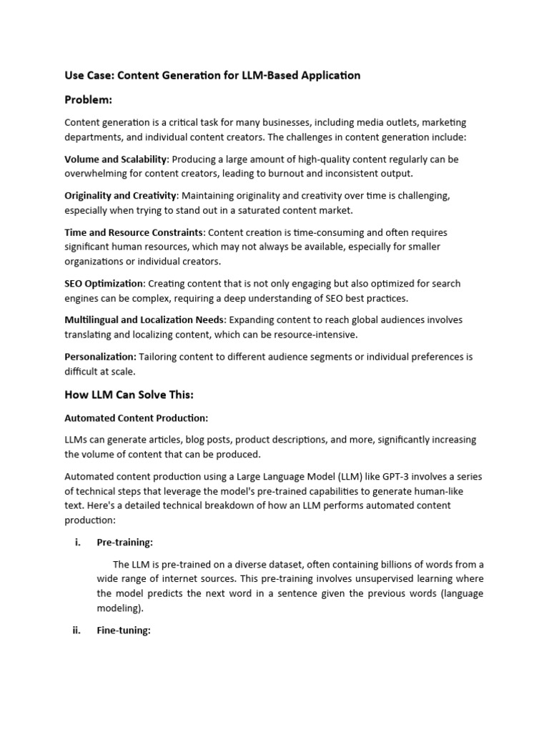 Modified LLM Use Cases | PDF | Search Engine Optimization | Metadata