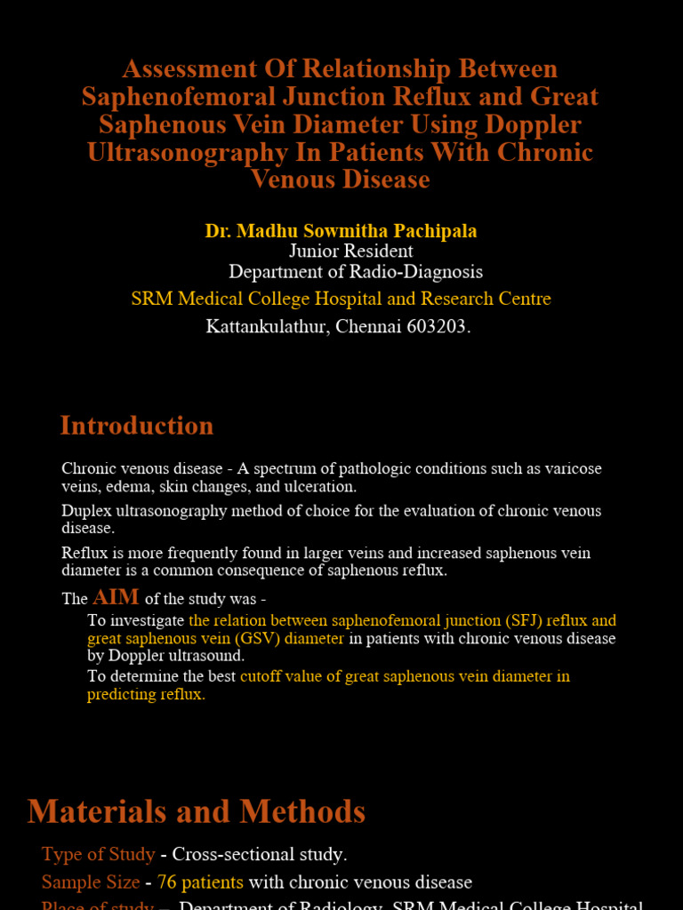 Dr. Madhu Sonosummit | PDF | Varicose Veins | Vein
