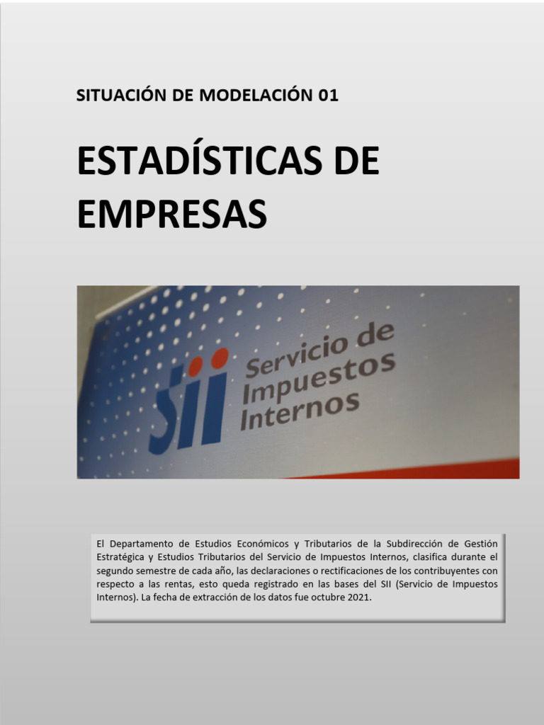 SM01 - U3 Estadísticas de Empresas | PDF | Impuestos | Análisis de regresión