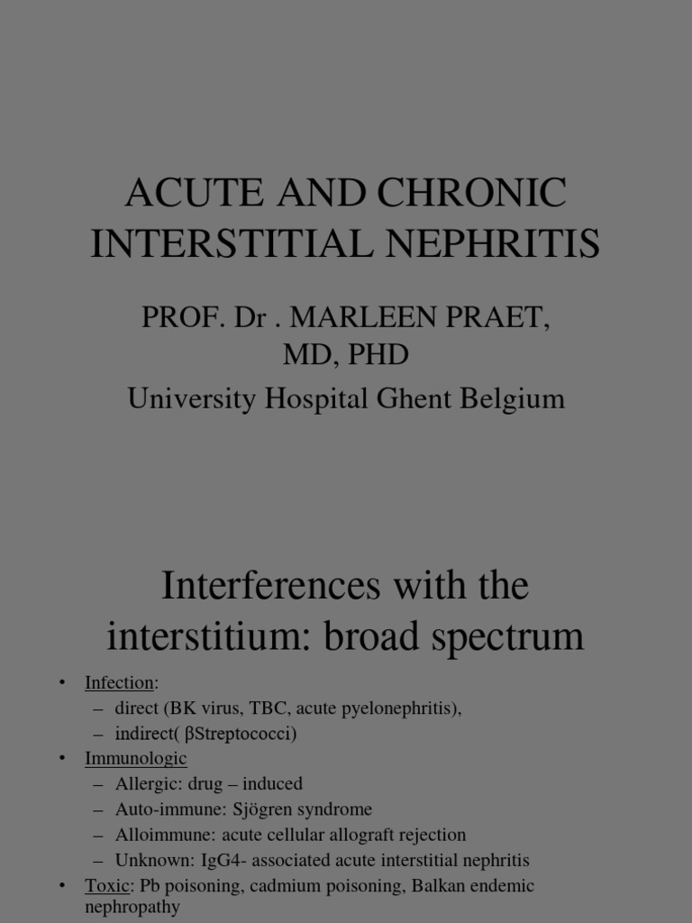 Acute and Chronic Interstitial Nephritis | PDF | Kidney Disease | Kidney